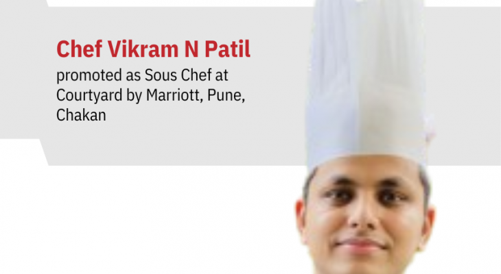 Chef Vikram N Patil promoted as Sous Chef at Courtyard by Marriott, Pune, Chakan - BW Hotelier